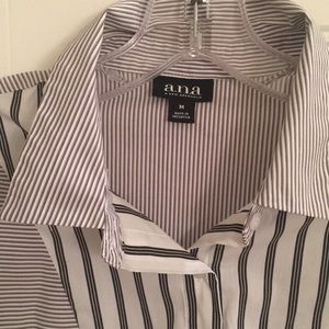 a.n.a | Tops | Menswear Look Blouse With Flowy Open Sleeves | Poshmark